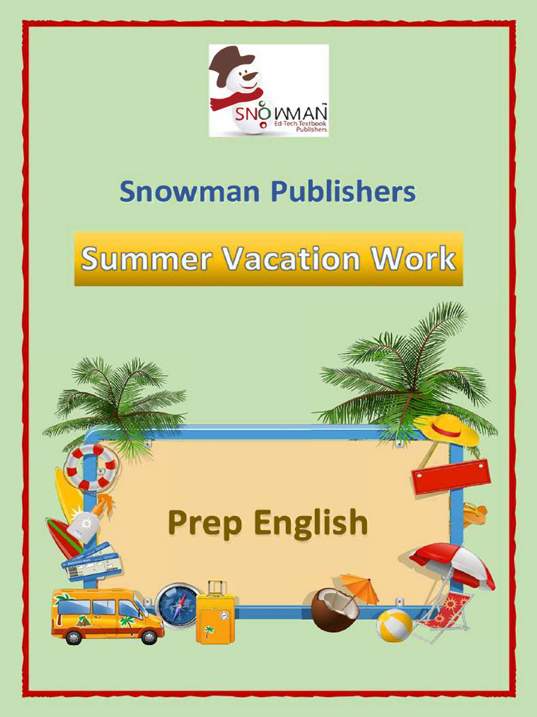 Summer Home Work Prep English | PDF