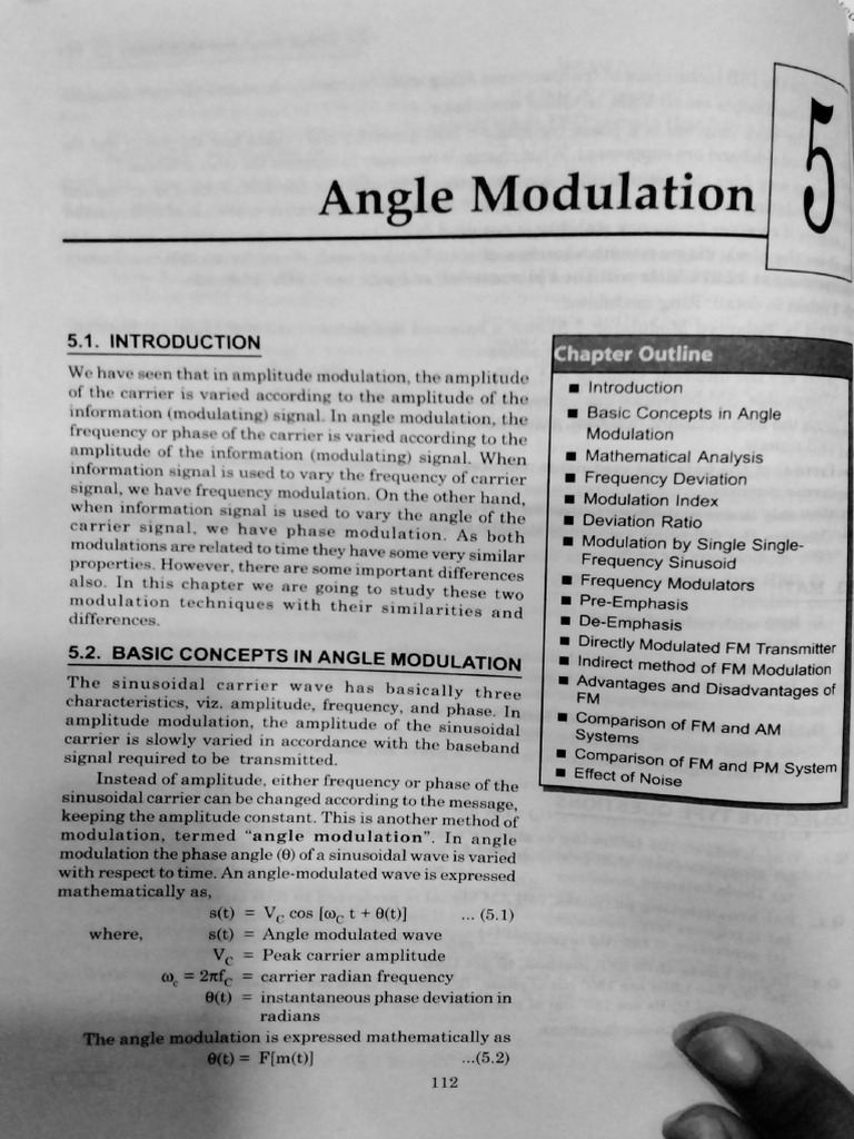 Comm Engr Chapter 5 Angle Modulation Pdf