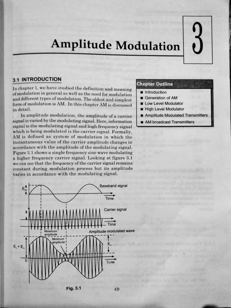 Comm. Engr. Chapter 3 (Amplitude Modulation) | PDF