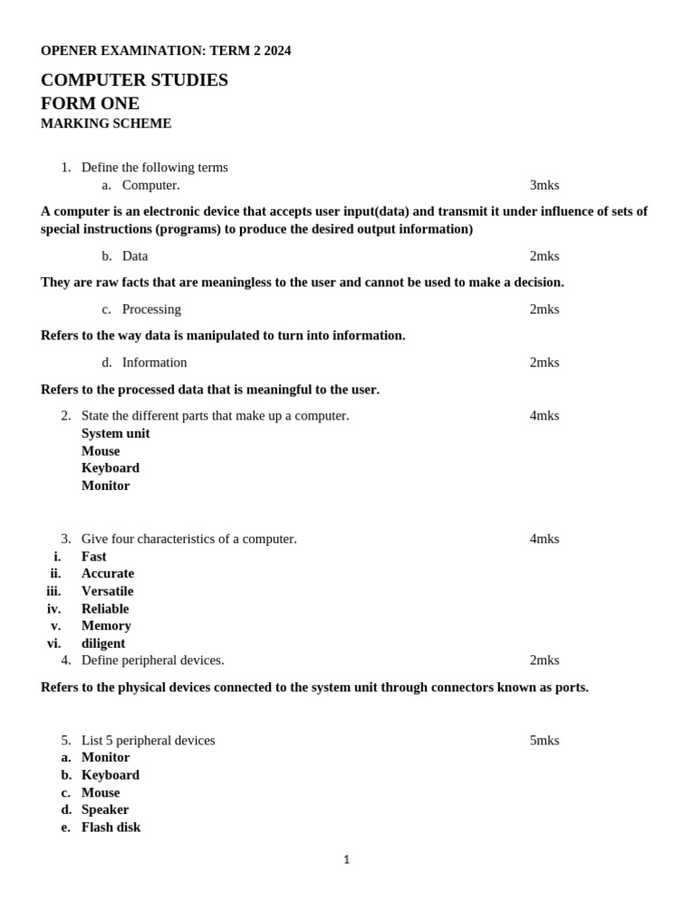 Computer f1 Ms | PDF