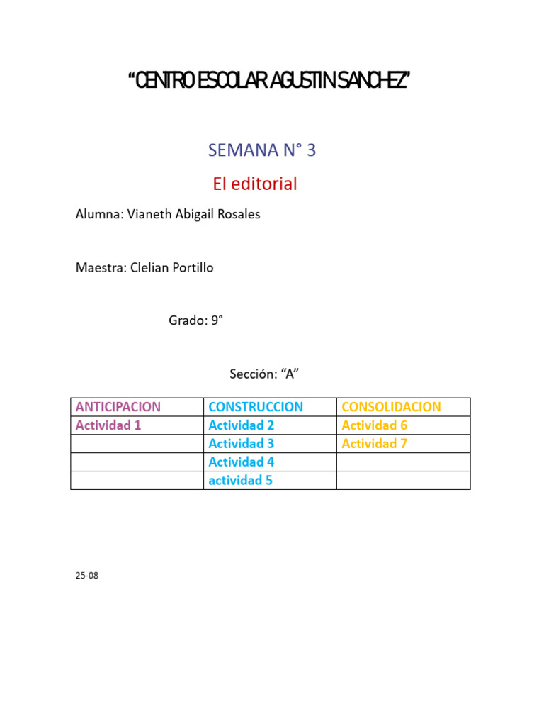 Semana 3 Unidad 7 | PDF