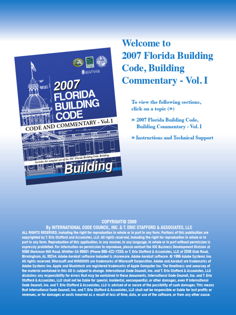 2007 Florida Building Code With Commentary Vol 1 of 2 | PDF | Building Code
