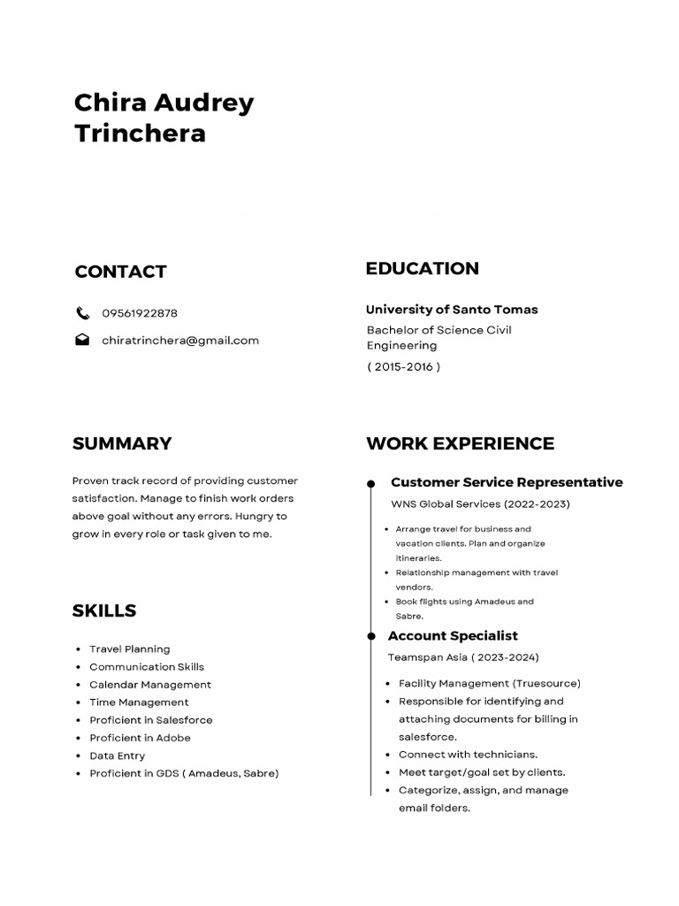 White Grey Clean Simple Resume | PDF
