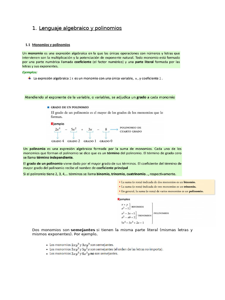 TEMA 4 Álgebra | PDF