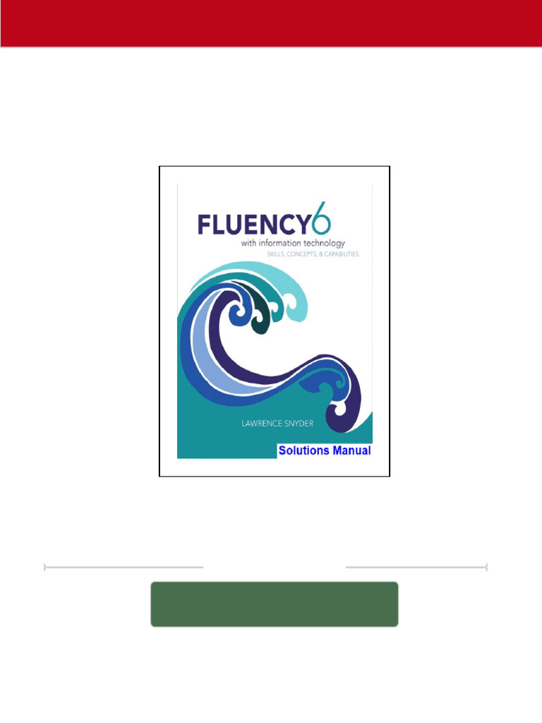 (FREE PDF Sample) Fluency With Information Technology 6th Edition ...