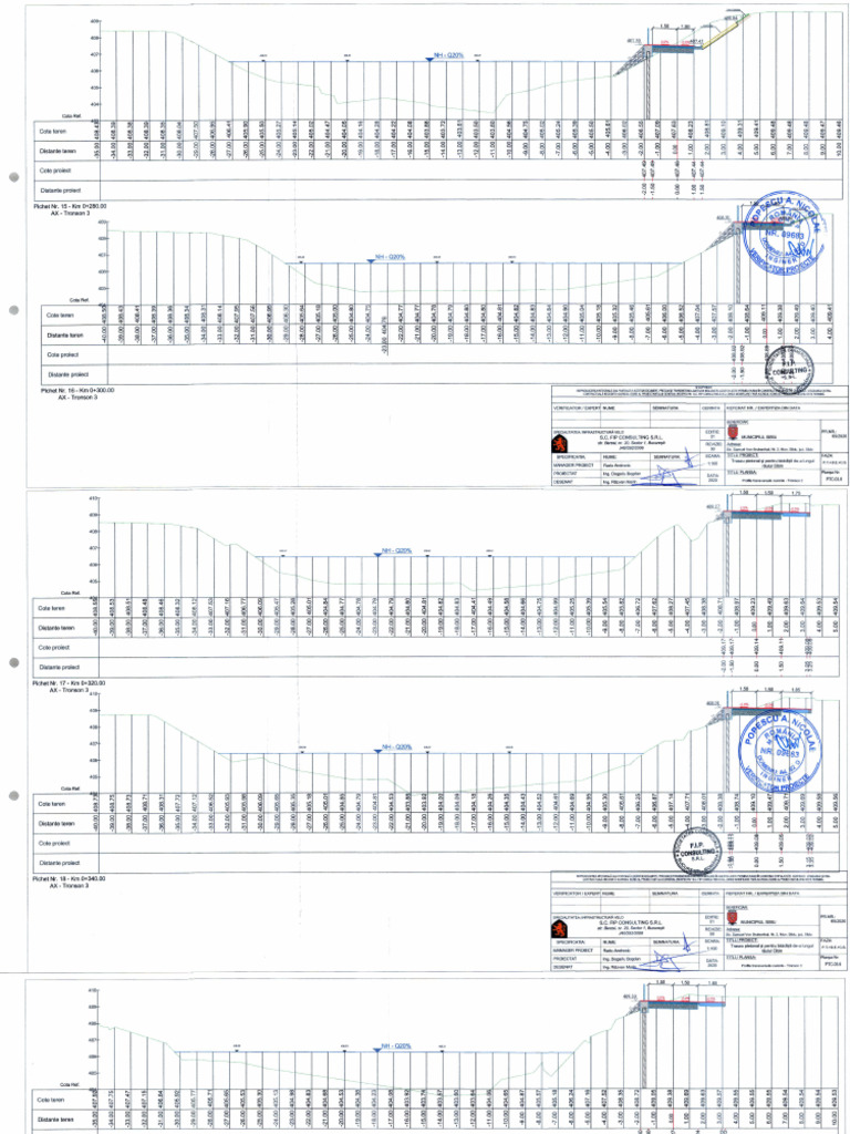 Infrastructura Velo - Profile Transversale - Tronson 3 Si 4 | PDF