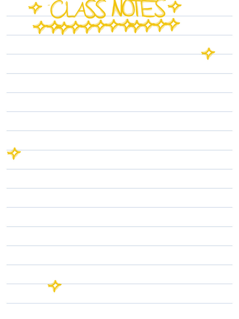 Notes For Class | PDF