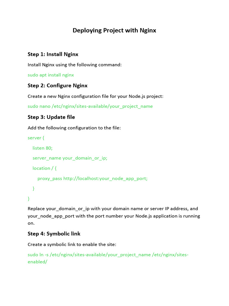 Deploying Project With Nginx | PDF