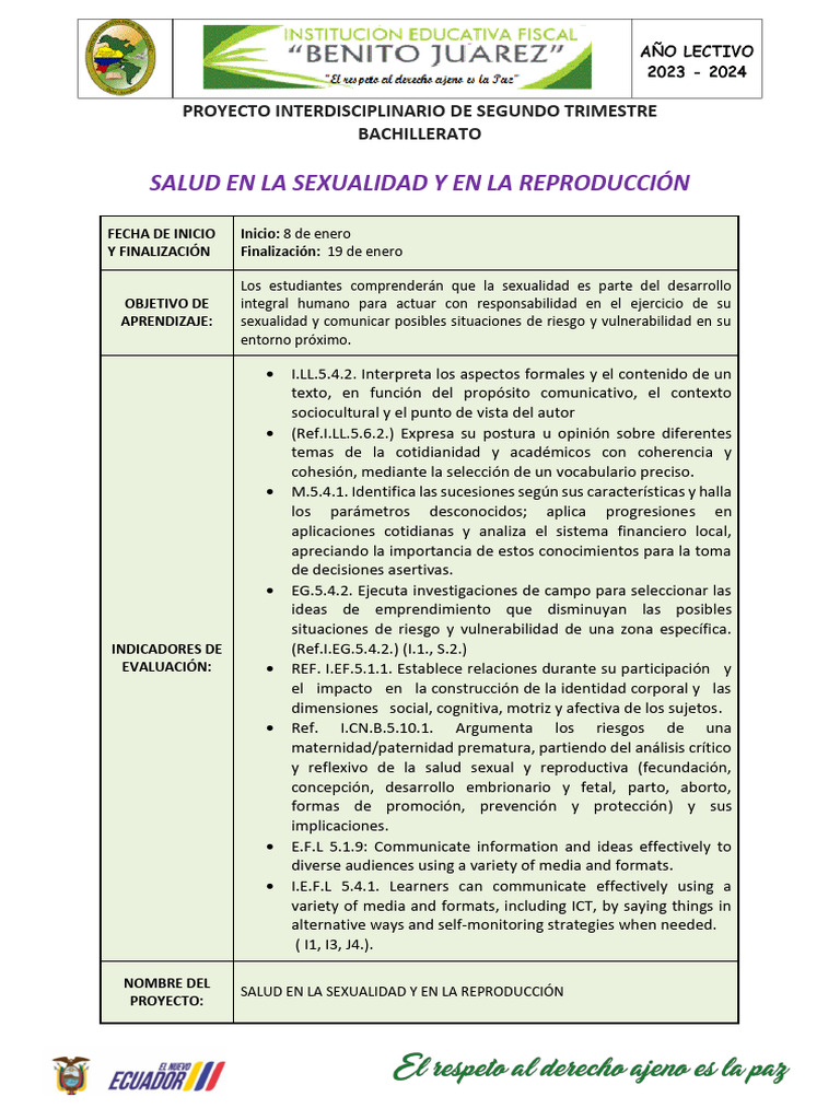 Proyecto de Segundo Trimestre | PDF