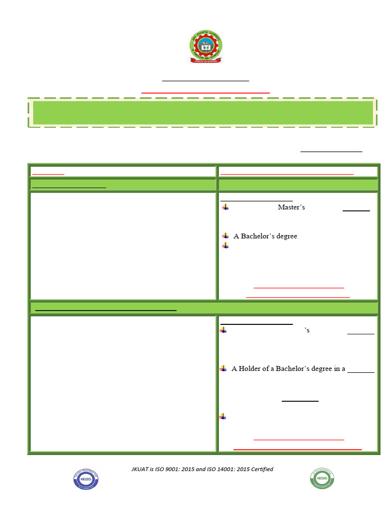 JKUAT NCBD Advert Sep 2024 Intake | PDF
