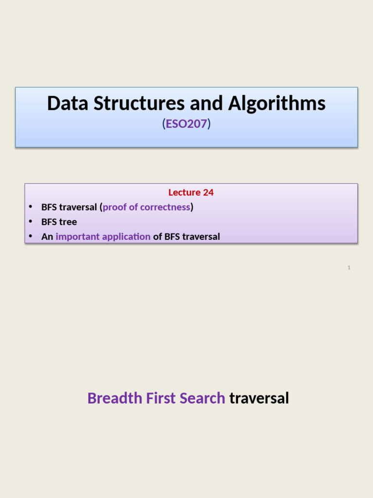 Lec24 BFS II With Appl | PDF | Mathematical Relations | Graph Theory