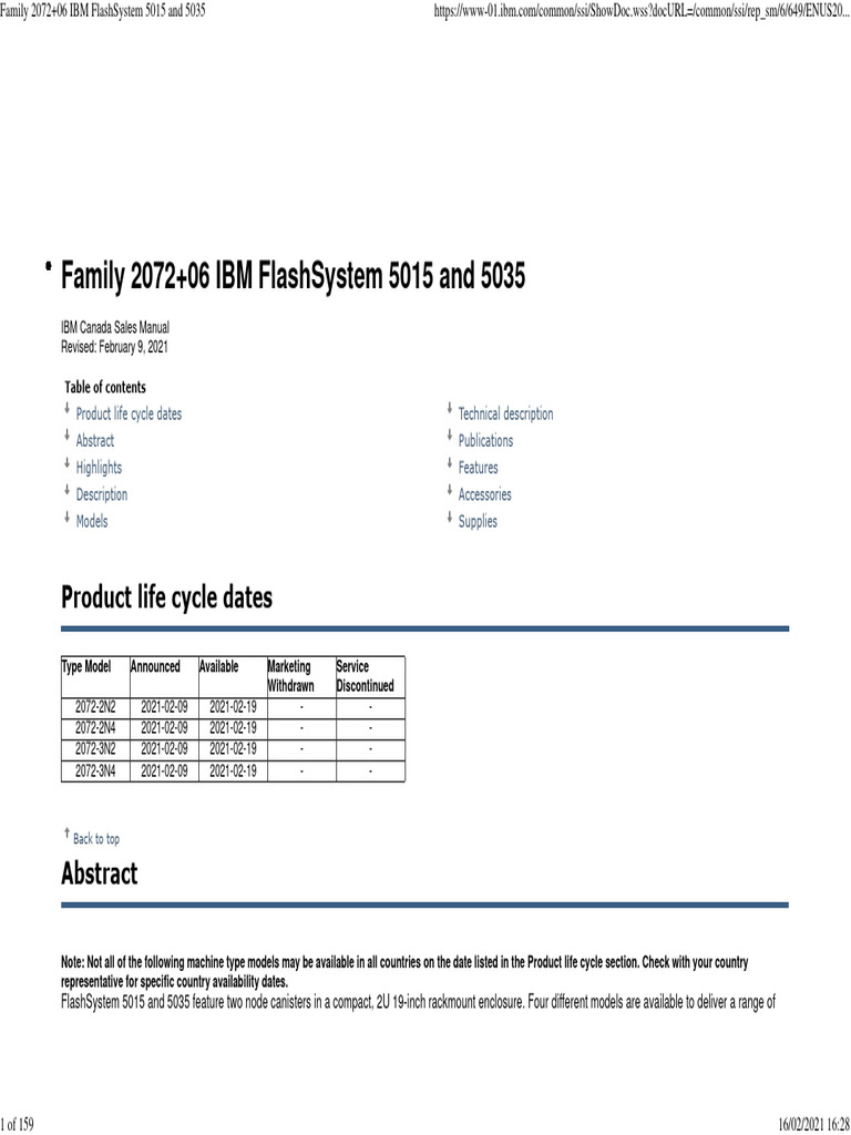 Sales Manual IBM FlashSystem 5000 (5015+5035) | PDF