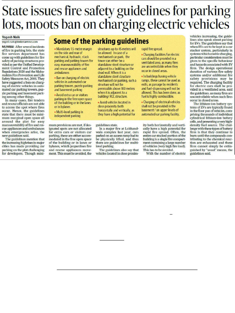 Some of The Parking Guidelines | PDF | Fire Sprinkler System | Firefighting