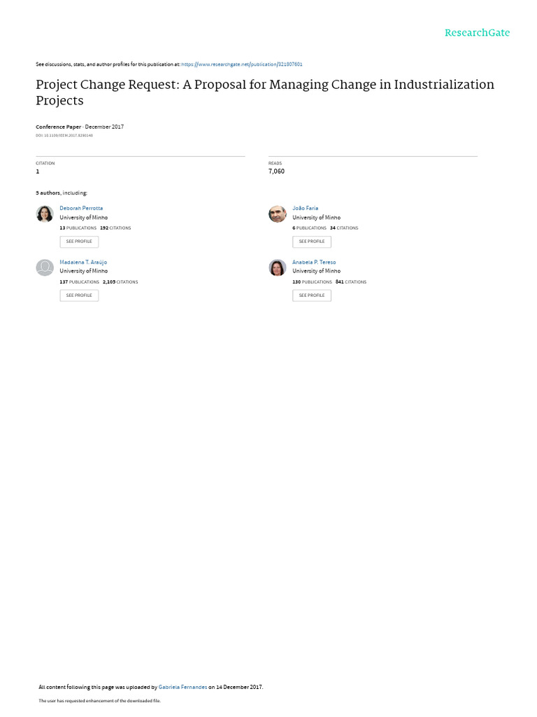 CI22 ProjectChangeRequest | PDF