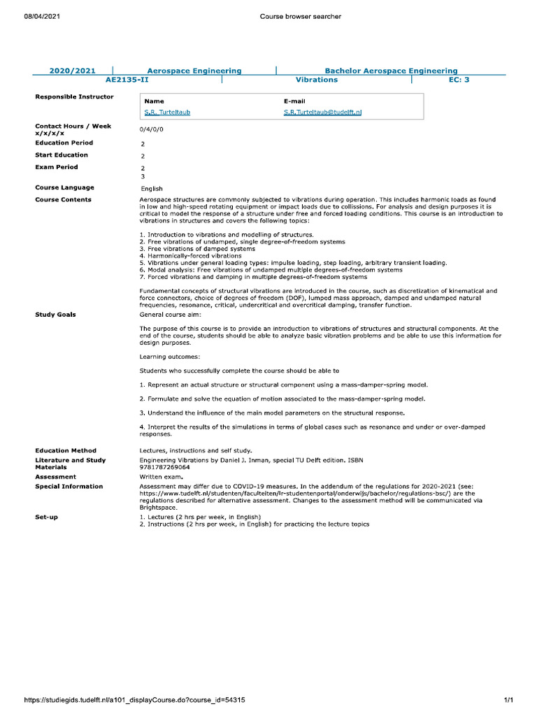 Vibrations - Delft | PDF