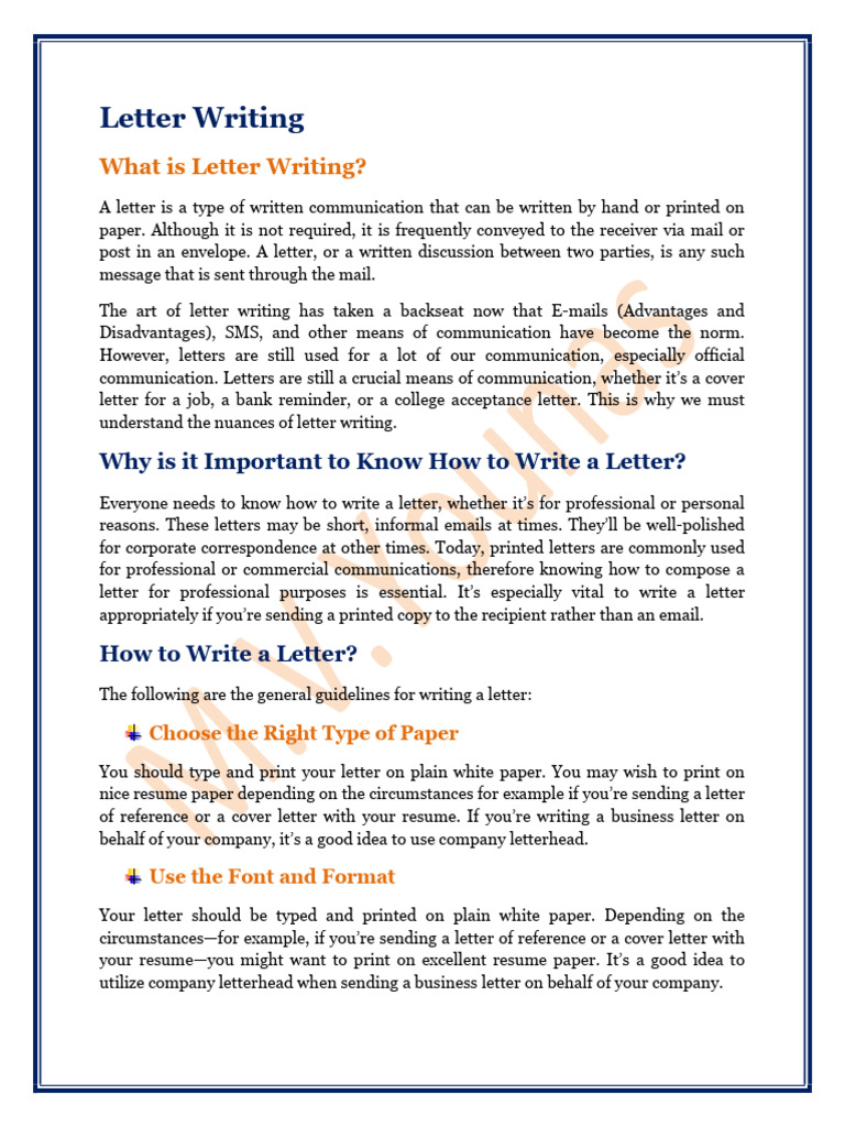 Formal Letter Writing | PDF