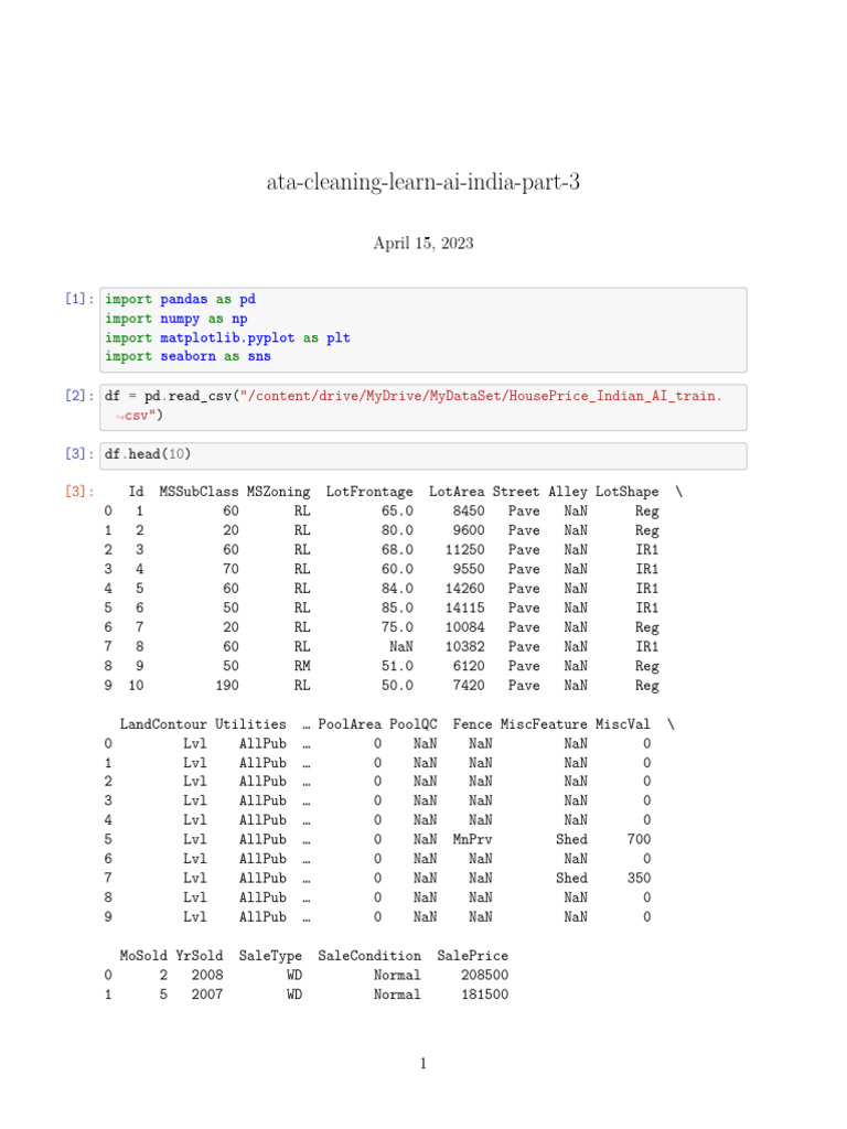 Data Cleaning Process Part -3 | PDF