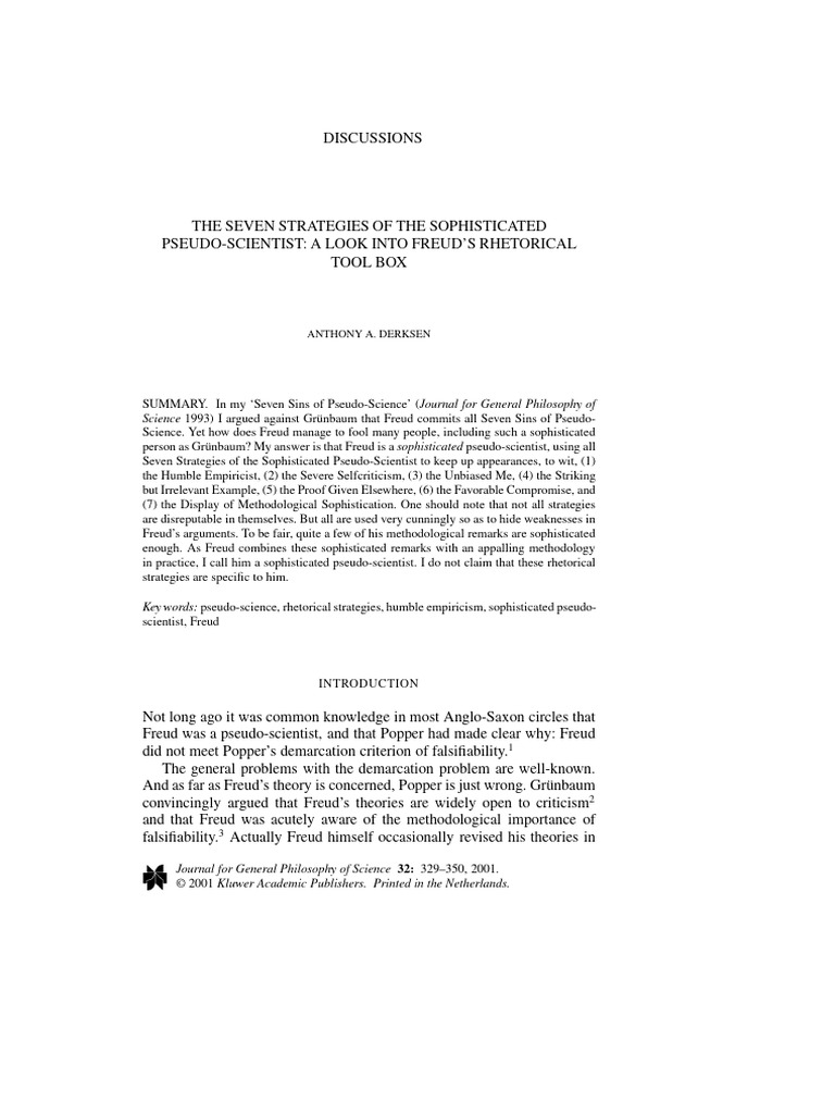 Pseudo-Science, Freud | PDF