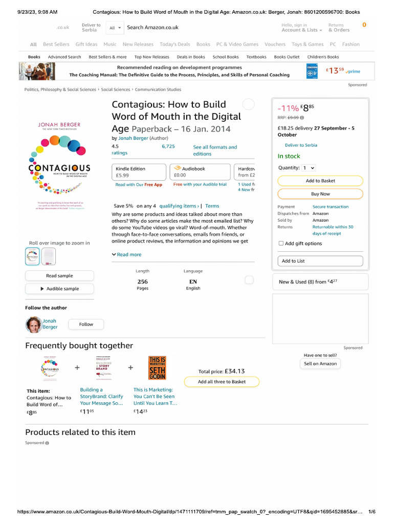 Contagious - How To Build Word of Mouth .. | PDF