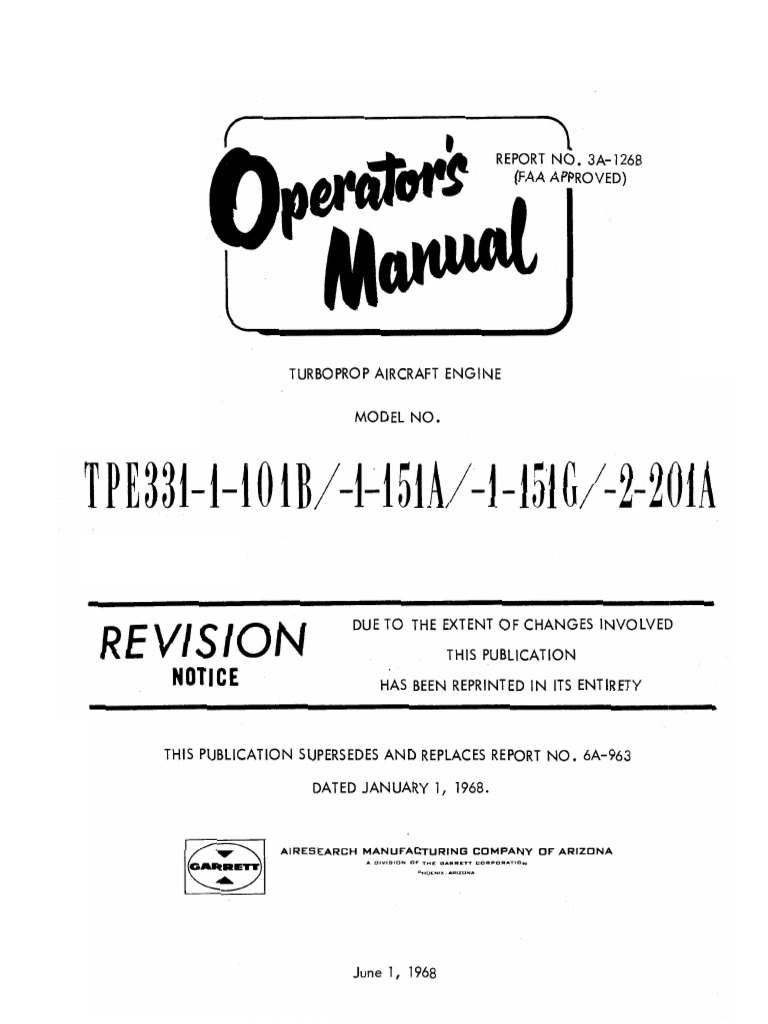 TPE331-1-151 Operators Manual | PDF