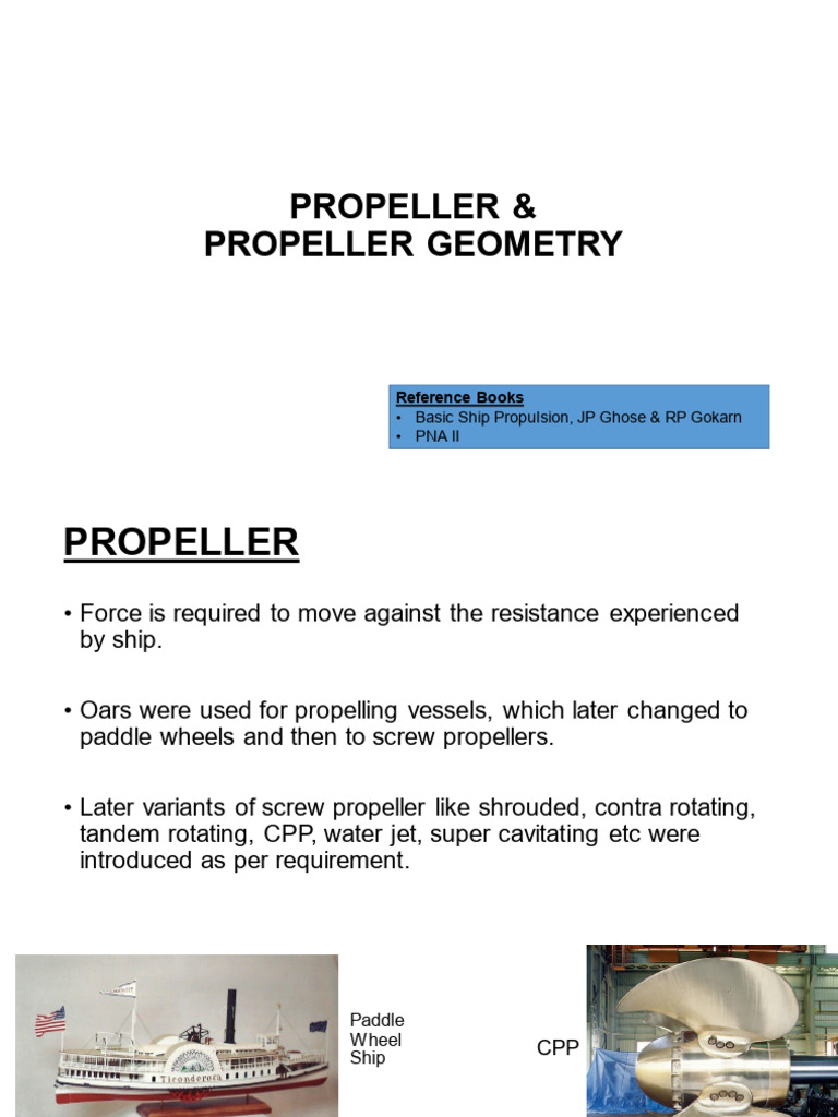 Lecture 1 - Propeller Geometry Part 1 | PDF