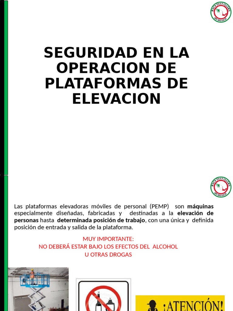 Seguridad en Plataformas de Elevacion (Autoguardado) | PDF