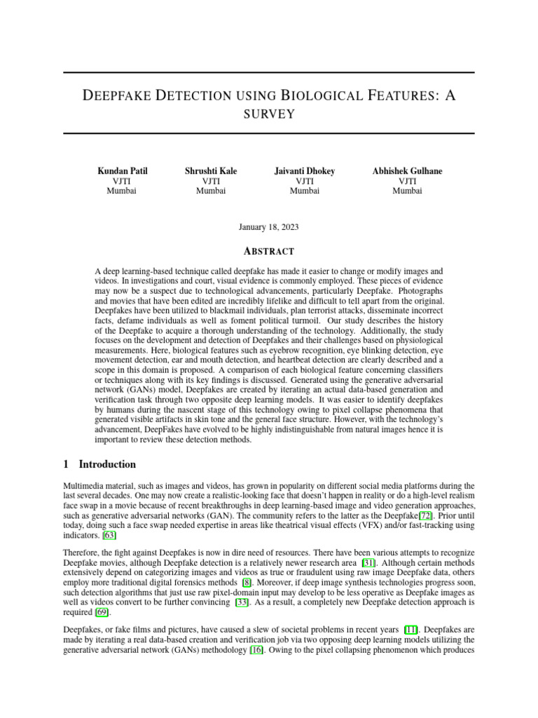 Deepfake Detection | PDF