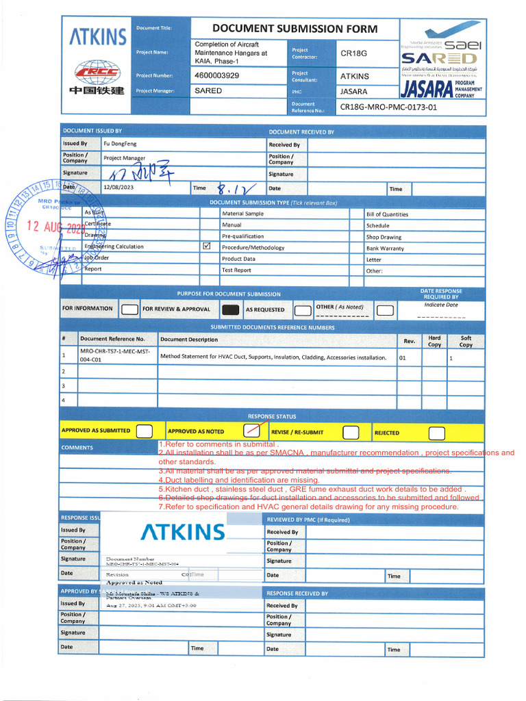 Method Statement Of Duct Installation Pdf
