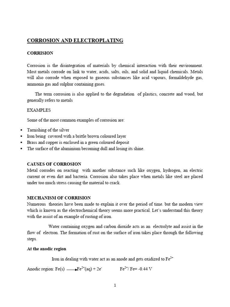 Corrosion Electroplating | PDF