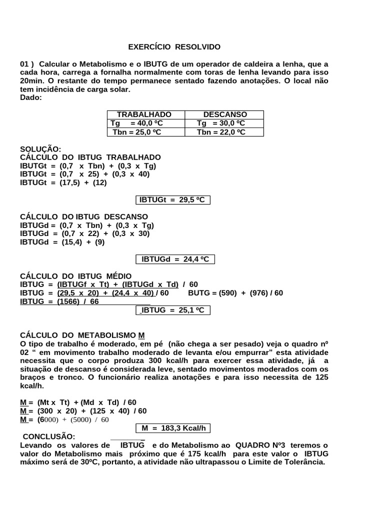 Ibutg Exercício | PDF