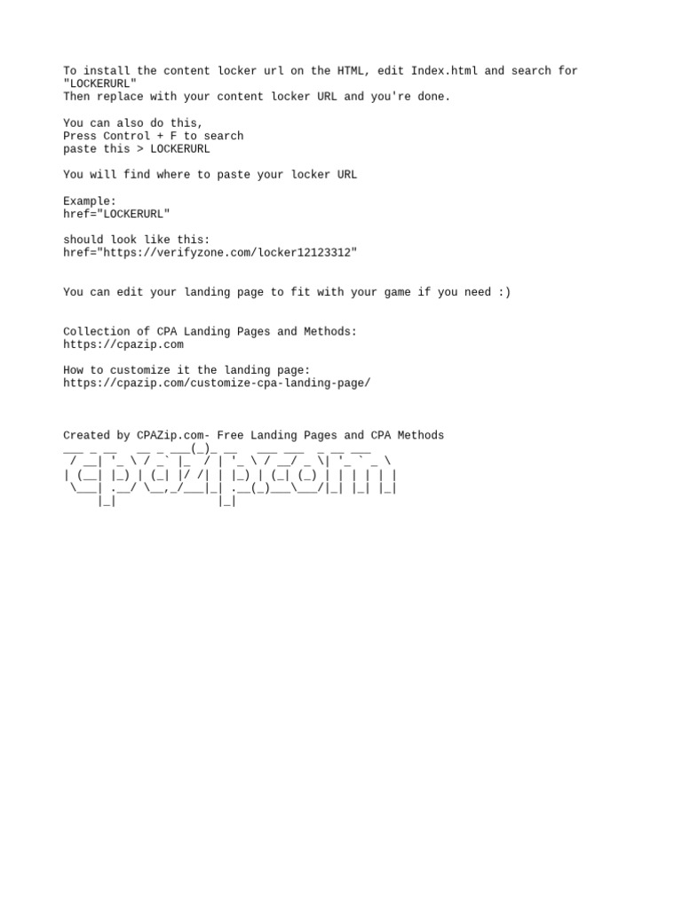 Insert Locker and Customize - Cpazip - Com - Tutorials and Methods | PDF