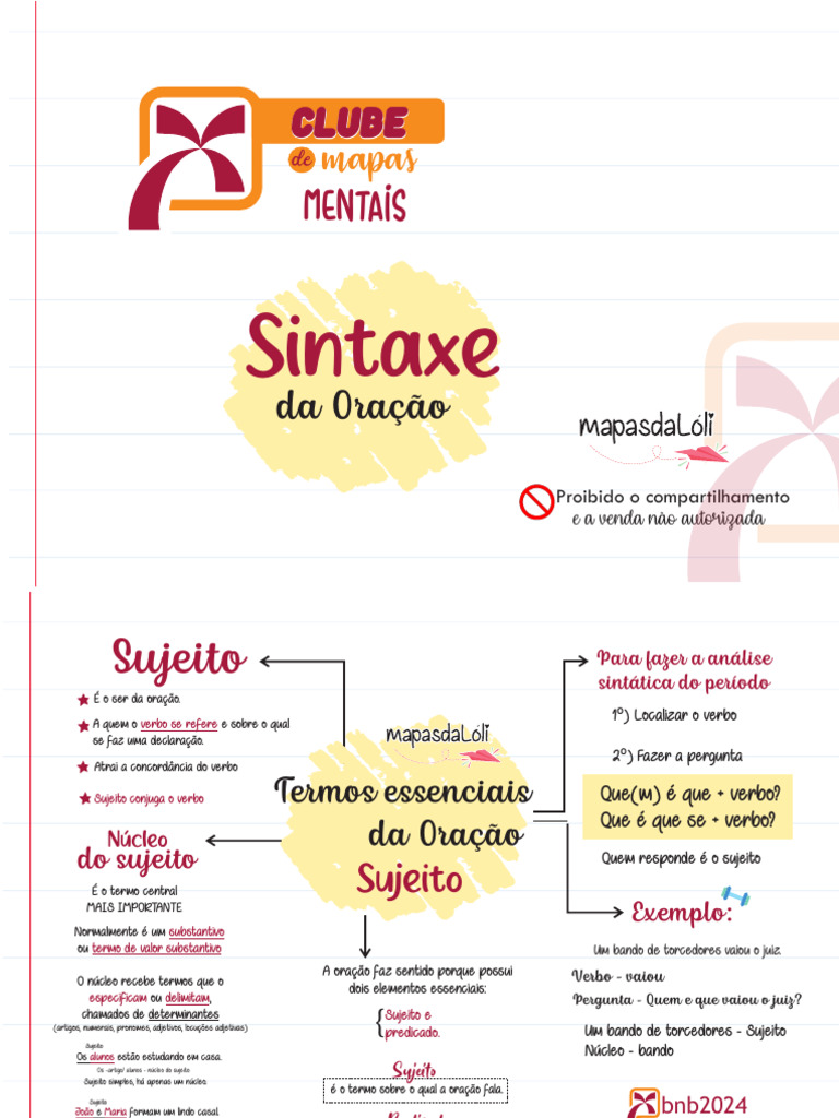 bnb2024 Sintaxe Da Oracao | PDF