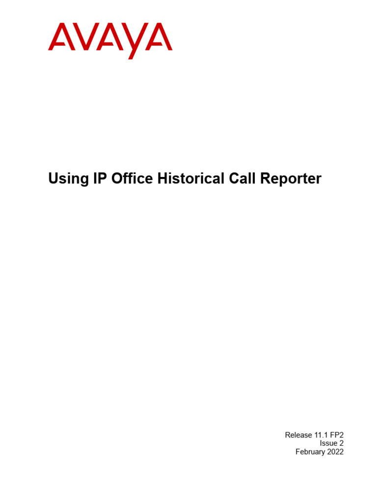 Using IP Office Historical Call Reporter - En-Us | PDF
