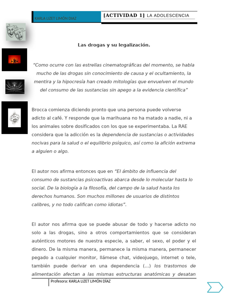 Act. Legalización de Las Drogas | PDF | Comercio ilegal de drogas | Política
