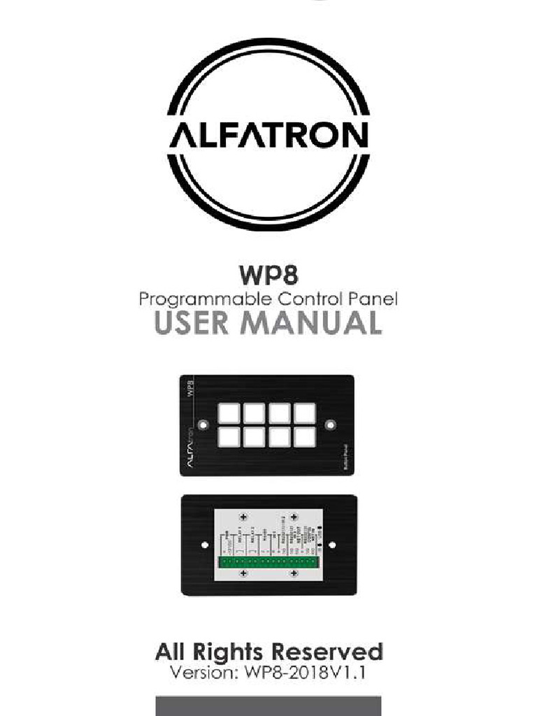 Alfatron WP8 User Manual | PDF | Usb | Computers