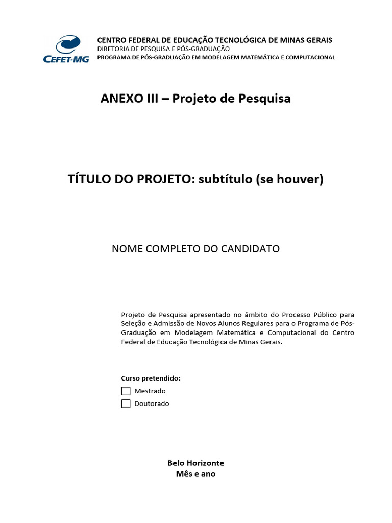 Anexo_III_projeto | PDF