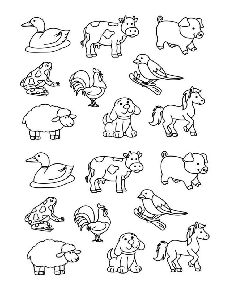 Animales de La Granja Dibujos | PDF