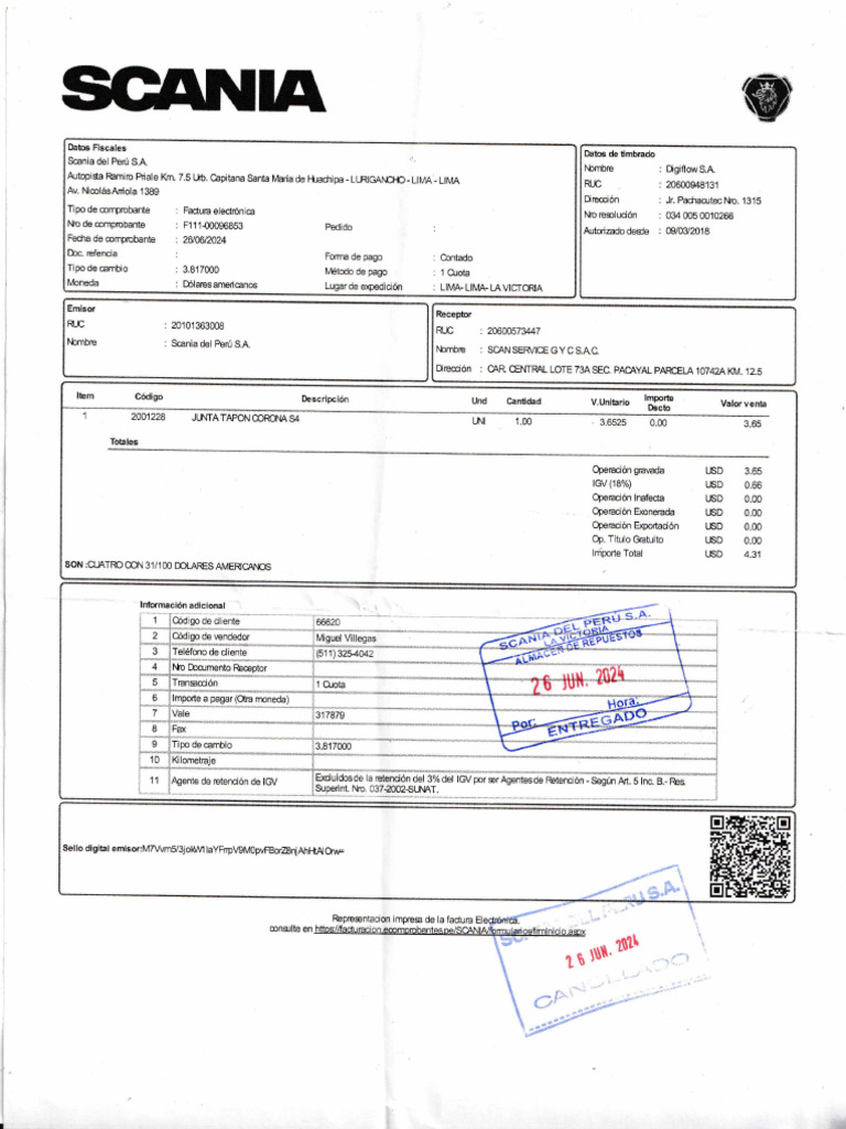Scania F111-00096853 | PDF