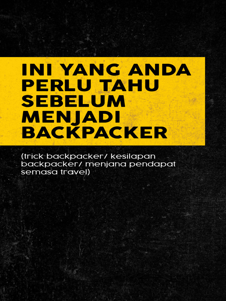 E-BOOK BARU Backpacking | PDF