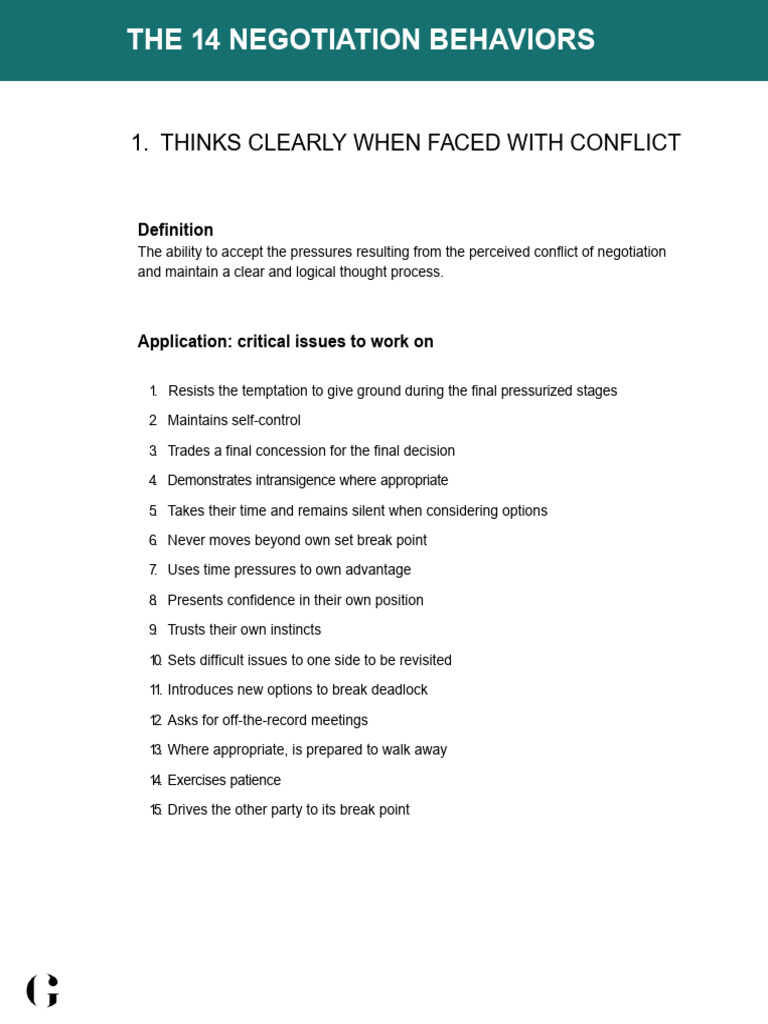 Mastering Negotiation Strategies and Behaviors | PDF | Negotiation ...