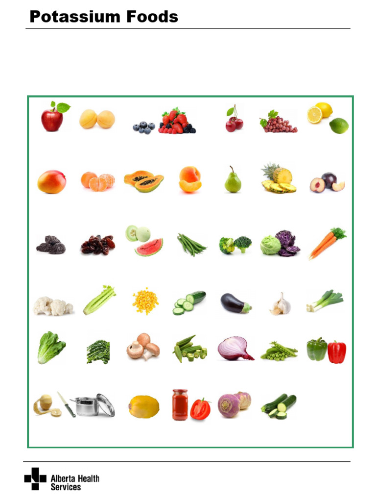 In Nfs Potassium Foods Pictorial | PDF