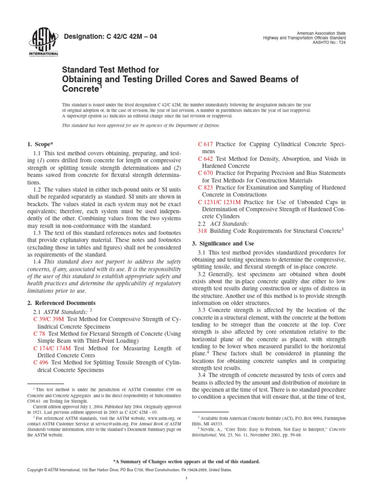 Astm C 0042M | PDF