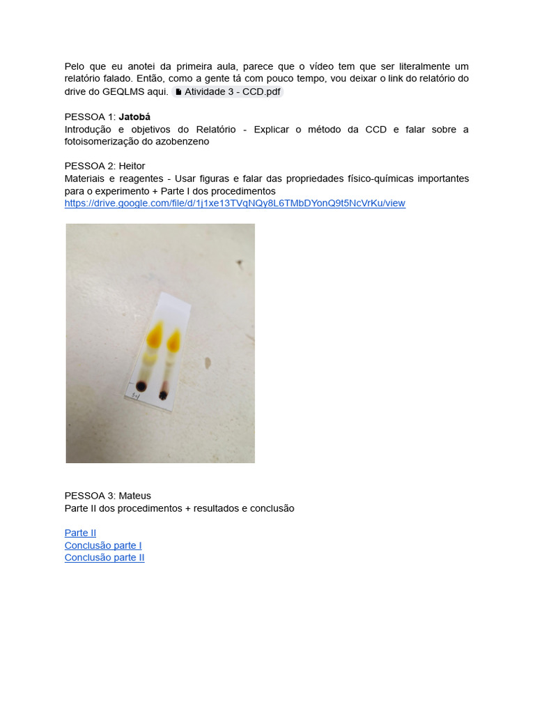 Roteiro Seminário CCD | PDF