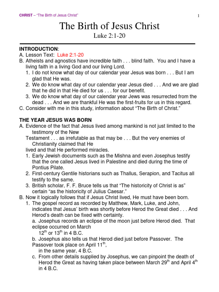 Thebirthofjesuschrist | PDF