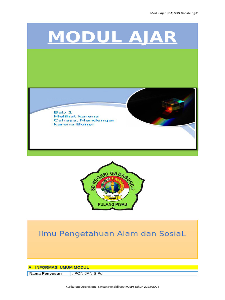 Bab 1 Ma Ipas Kls 5 | PDF
