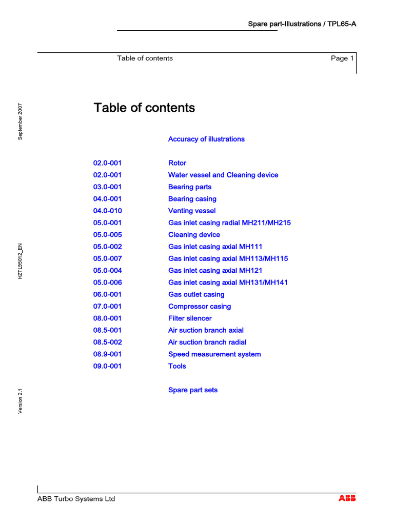 TPL 65 A Spare Parts | PDF