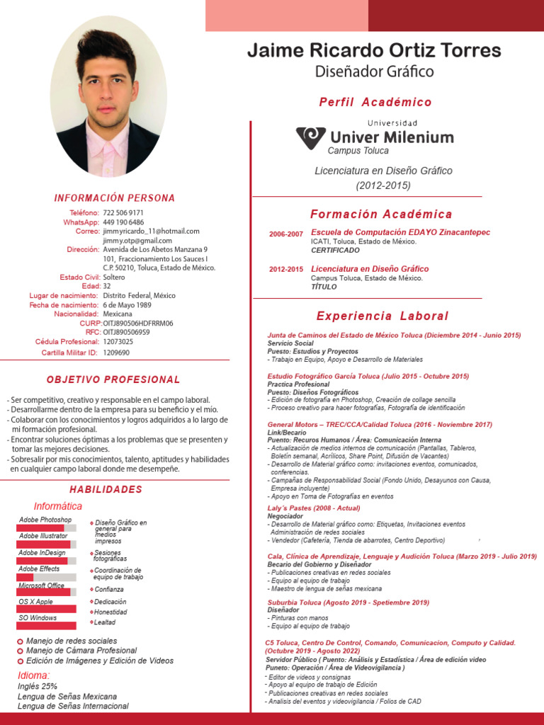 Cv de Jaime Ricardo Ortiz Torres 2022 | PDF