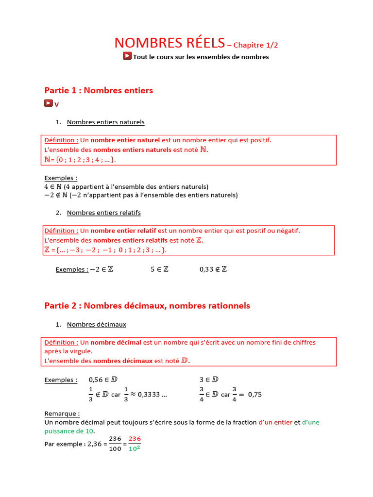 19 Nombres Reels 1 M | PDF