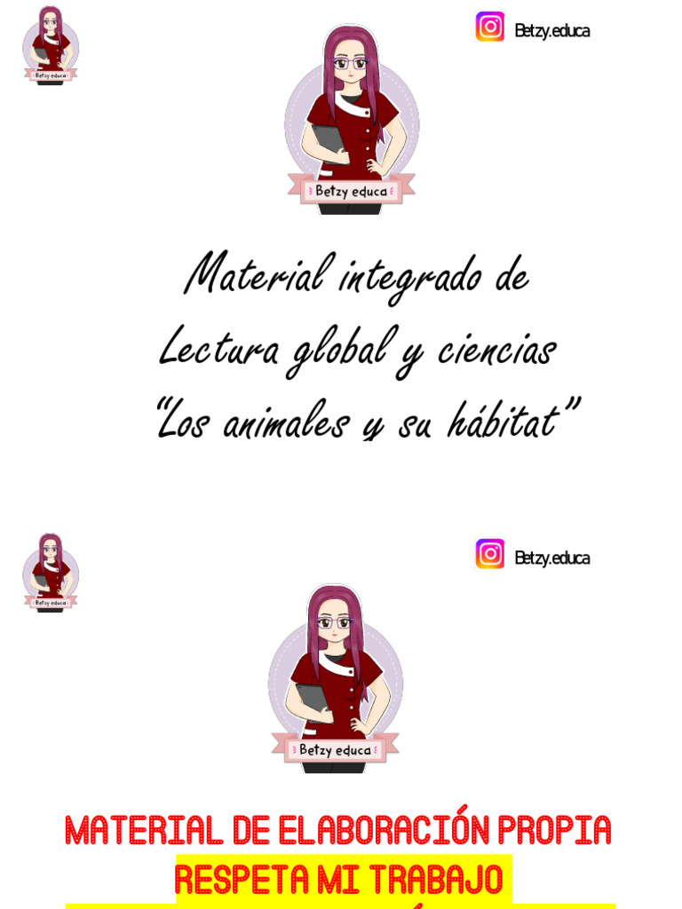 Los Animales y Su Habitat Parte 1 | PDF