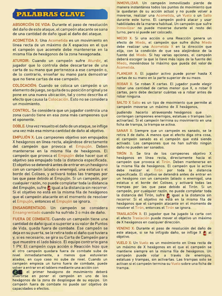 Hoja Ayuda Palabras Clave | PDF